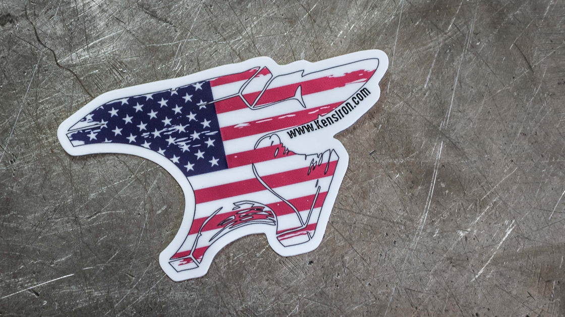 "American Flag Anvil" Vinyl Decal - FREE SHIPPING – Ken's Custom Iron Store
