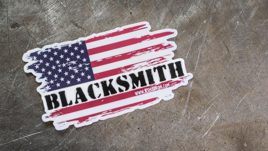 "American Flag Blacksmith" Vinyl Decal - FREE SHIPPING – Ken's Custom ...